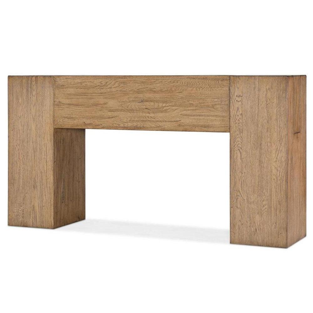 Bold & Chunky Modern Rustic Console Table Solid Mindi Wood in Natural ...