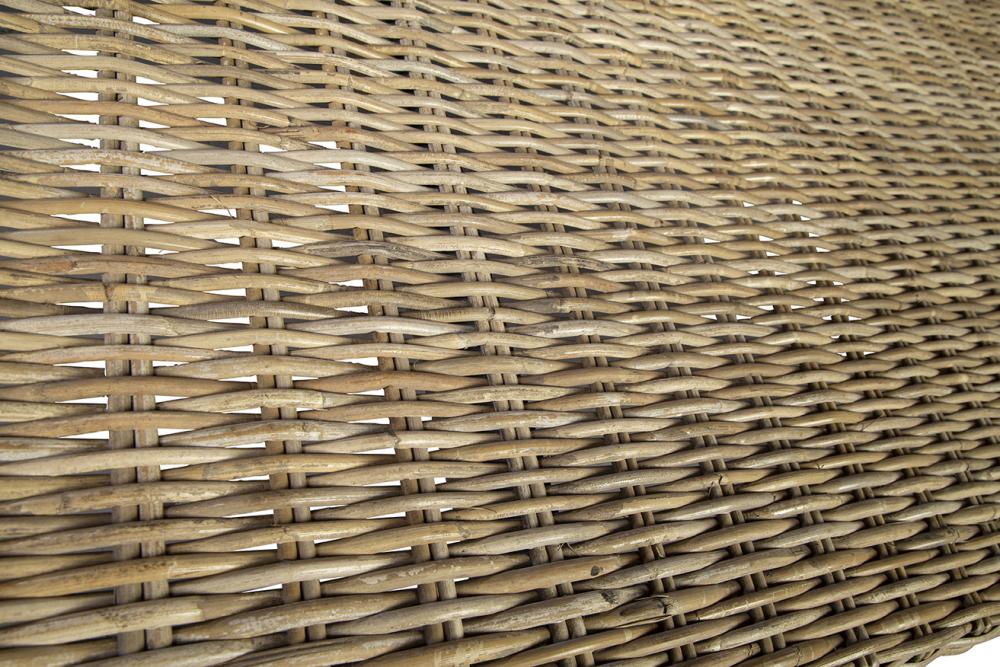 Coastal Beach Spool Leg Woven Top Rectangle Coffee Table Mahogany Wood ...