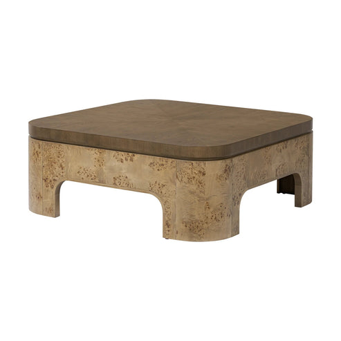 Mappa Burl Rounded Edge Square Coffee Table 44 inch – SLATE CUSTOM
