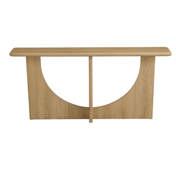 Modern Curved Cutout Console Table in Raw Oak Finish 72 inch – SLATE CUSTOM