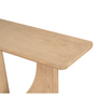 Modern Curved Cutout Console Table in Raw Oak Finish 72 inch – SLATE CUSTOM