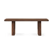 Modern Curved Layered Arched Legs Oak Wood Rectangle Dining Table with ...