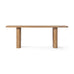 Modern Curved Layered Arched Legs Rectangle Dining Table Oak Wood with ...