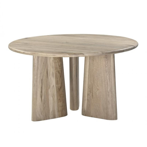 Modern Organic Light Oak Wood Round Dining Table 52 inch – SLATE CUSTOM
