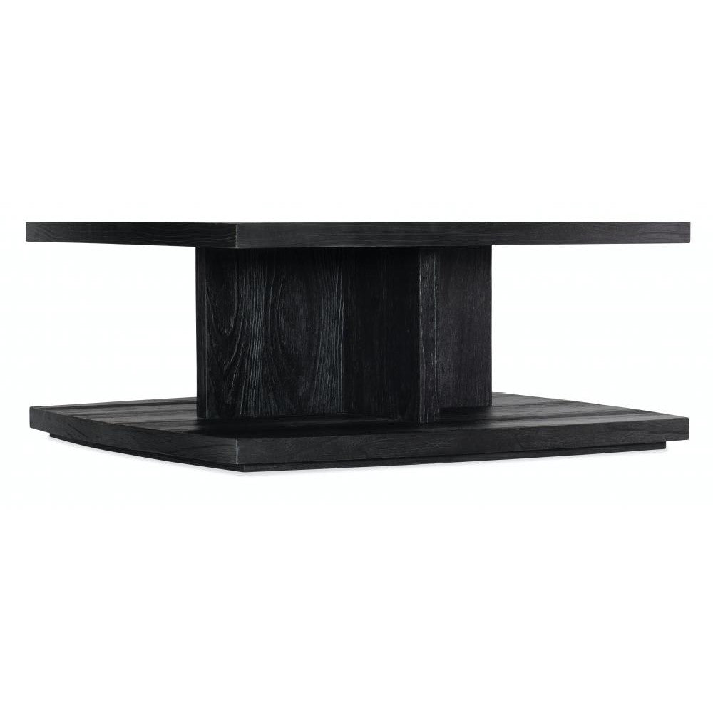 Modern Rustic Black Rounded Square Coffee Table 42 inch – SLATE CUSTOM