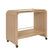 Natural Oak Wood Glass Top Curved Bar Cart Server with Wheels – SLATE ...
