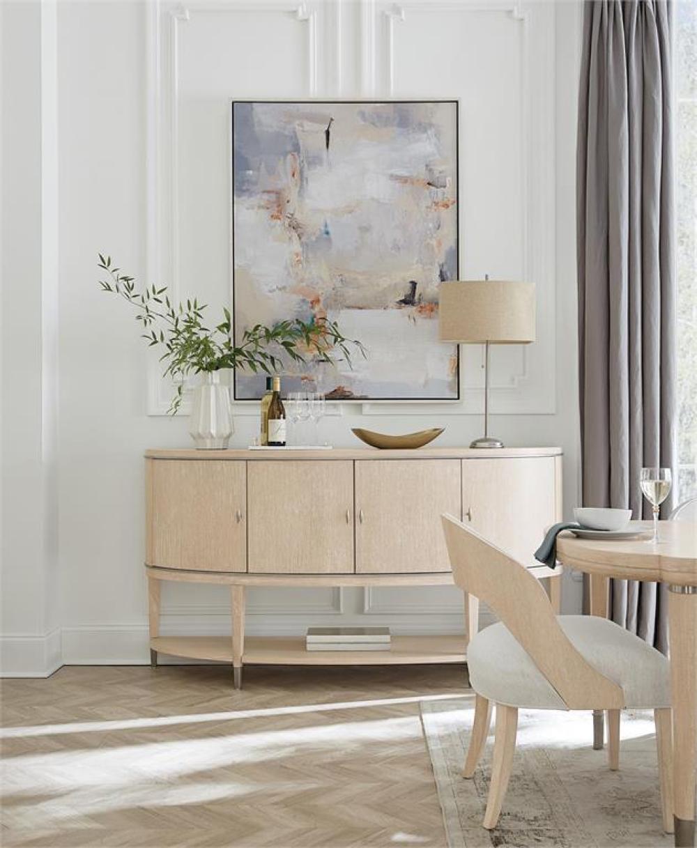 Nouveau Chic Curved Sideboard Buffet Sandstone Finish 74.5 inch – SLATE ...