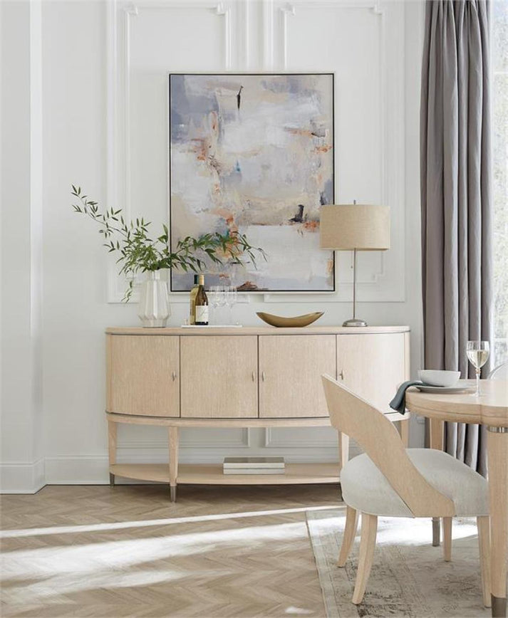 Nouveau Chic Curved Sideboard Buffet Sandstone Finish 74.5 inch – SLATE ...