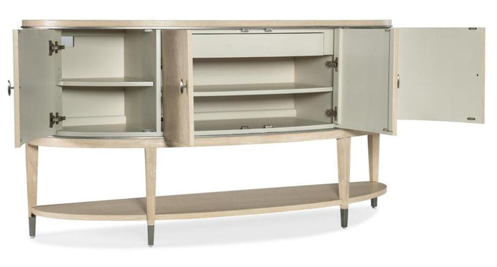 Nouveau Chic Curved Sideboard Buffet Sandstone Finish 74.5 inch – SLATE ...