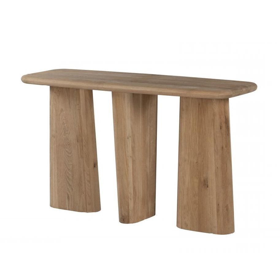 Organic Modern Console Table White Oak Wood with Natural Finish 52 inc ...