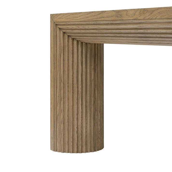 Reeded Console Table Harvest Oak Finish 56 inch – SLATE CUSTOM