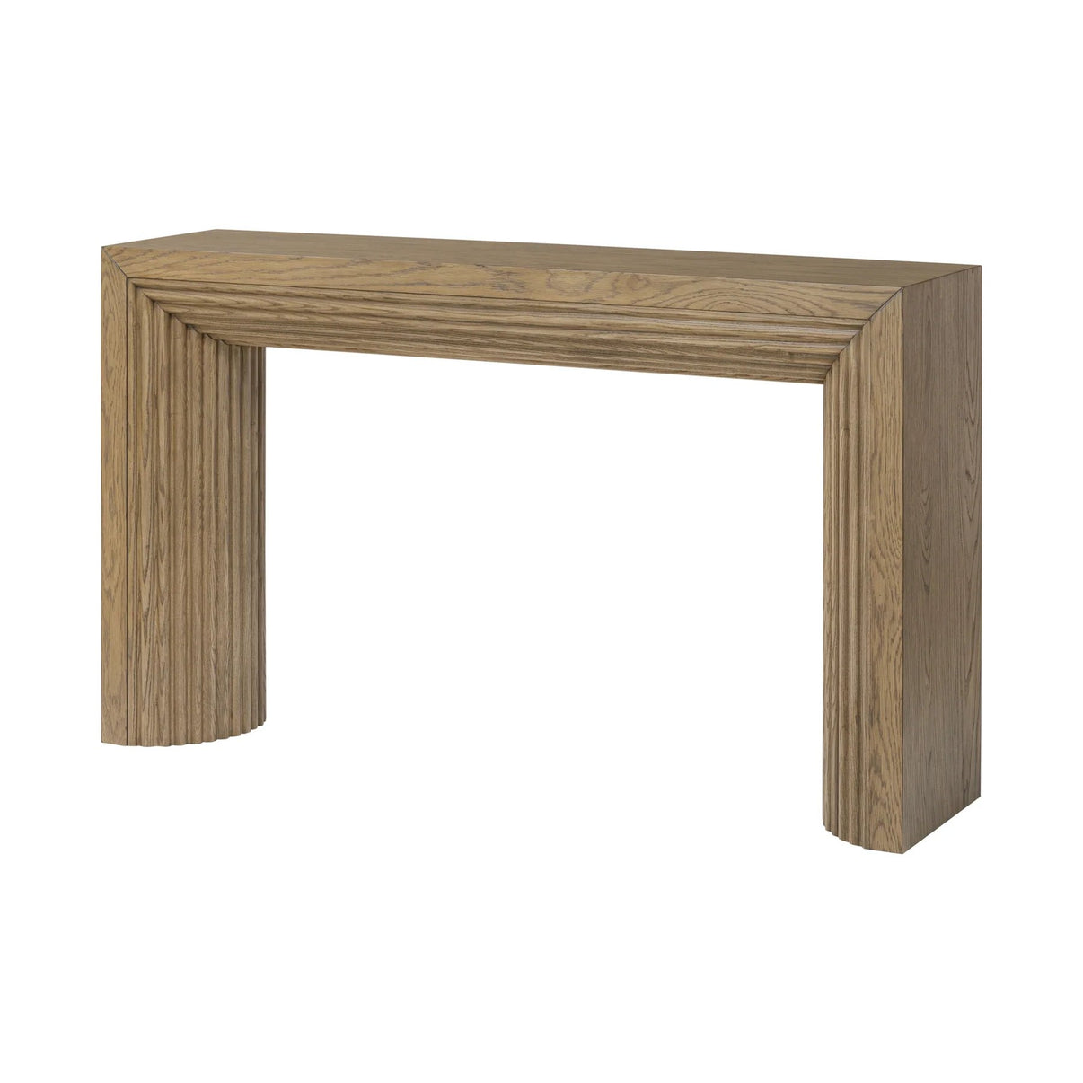 Reeded Console Table Harvest Oak Finish 56 inch – SLATE CUSTOM