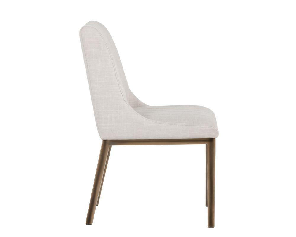 Retro Beige Linen Fabric Channel Tufted Dining Chair (Set of 2) – SLATE ...