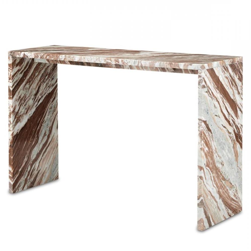 Toronto Brown Marble Waterfall Console Table 52 inch – SLATE CUSTOM