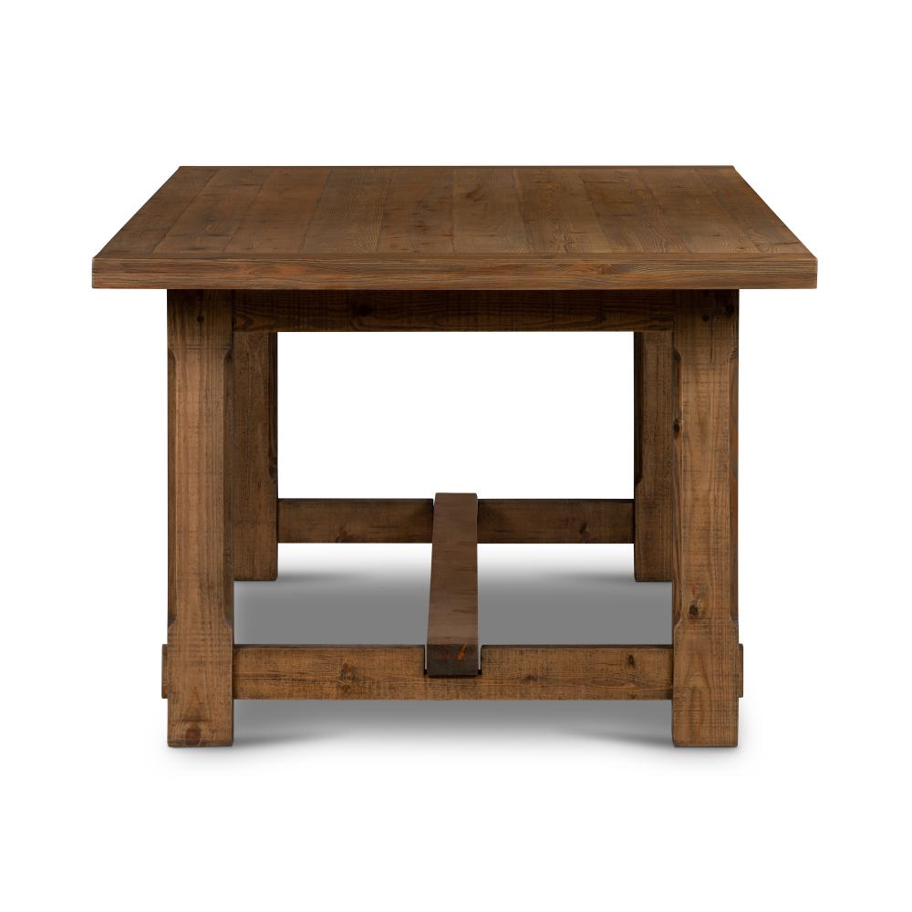 Traditional Farmhouse Aged Pine Solid Wood Rectangle Dining Table 106 ...