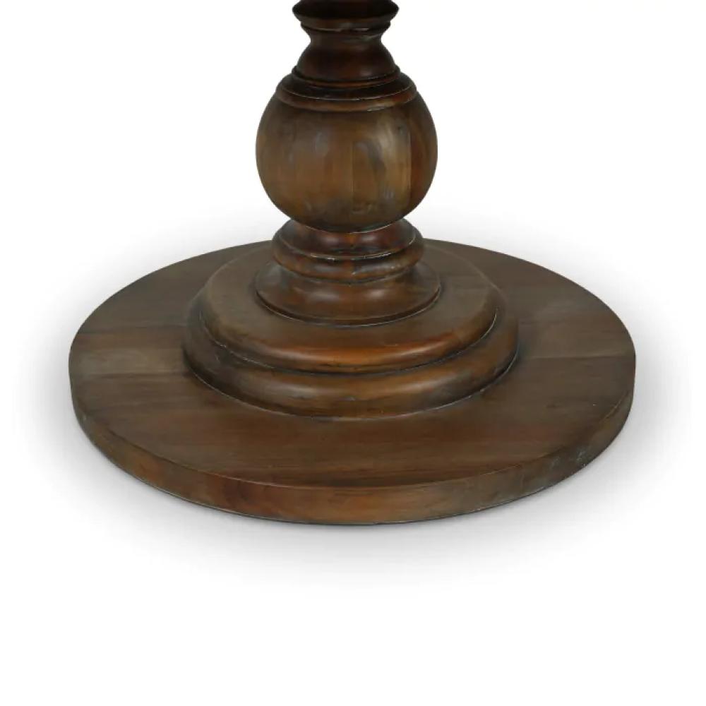Traditional Round Dining Pedestal Table Solid Mahogany Wood in Brown S ...
