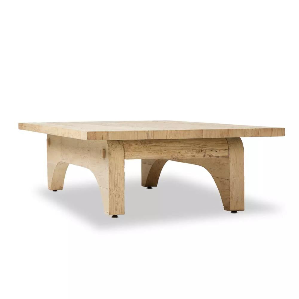 Wabi Sabi Style Rectangle Coffee Table Bleached Alder Wood 70 inch ...